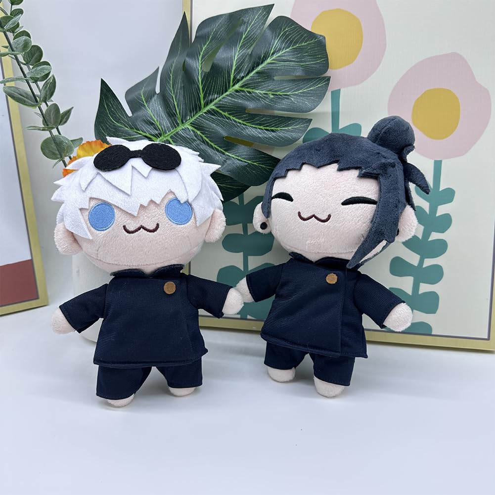 Geto Suguru Anime Soft Figure, 21cm Cute Character Stuffed Pillow Figures Cushion Cartoon Home Sofa Decoration for Fans