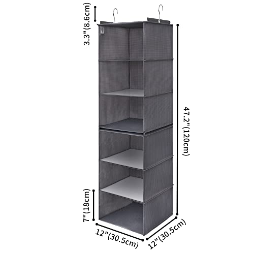 GRANNY SAYS Bundle of 1-Pack Hanging Clothing Organizer & 1-Pack Hanging Storage Shelves