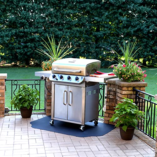 GRILLTEX Under the Grill Protective Deck and Patio Mat, 36 x 56 inches,Black