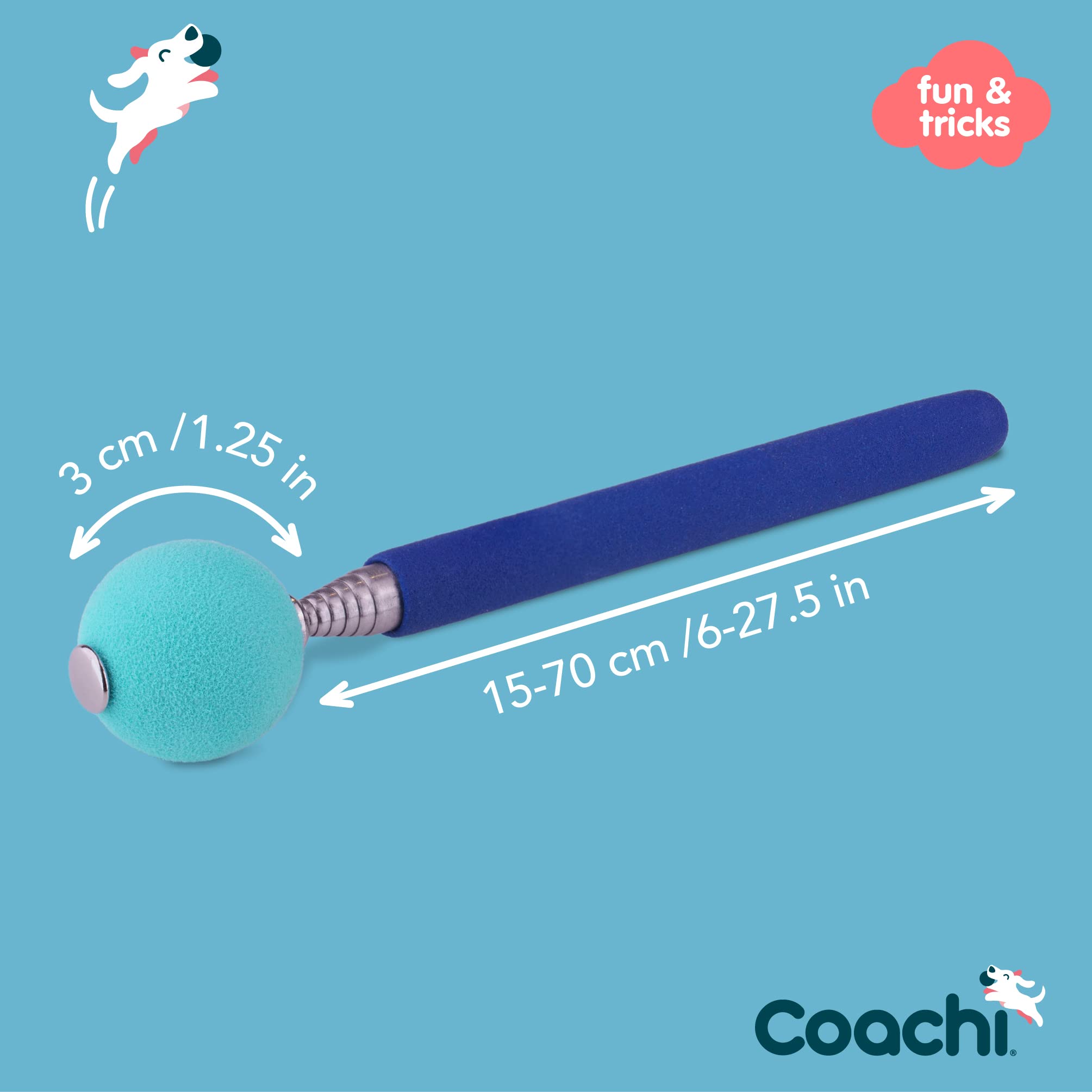 Company of Animals Target Stick for Dog Training, Perfect Dog Accessory for Clicker & Agility Training, Ideal for Puppy Training, Teaching Commands & Tricks, Easy to Use, Adjustable Length 15-70cm
