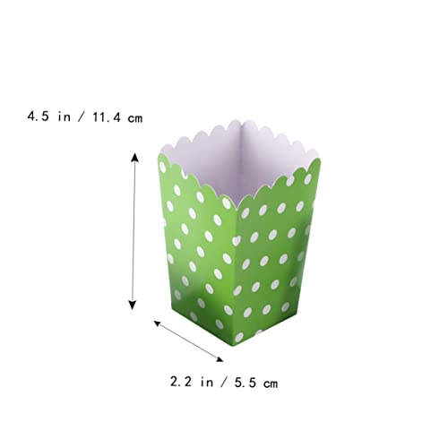 TIDTALEO 24pcs Popcorn Boxes Disposable Containers Popcorn Containers Popcorn Boxes Container Party Decoration Supplies Snack Box Foldable Decorative Items Dot Design Snack Box