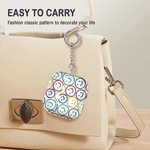 R-fun AirPods 3rd Generation Case Cover,Cute Flroal Clear TPU Protective Case for Women Girls with Keychain Compatible with Apple AirPods 3 Charging Case,Smile