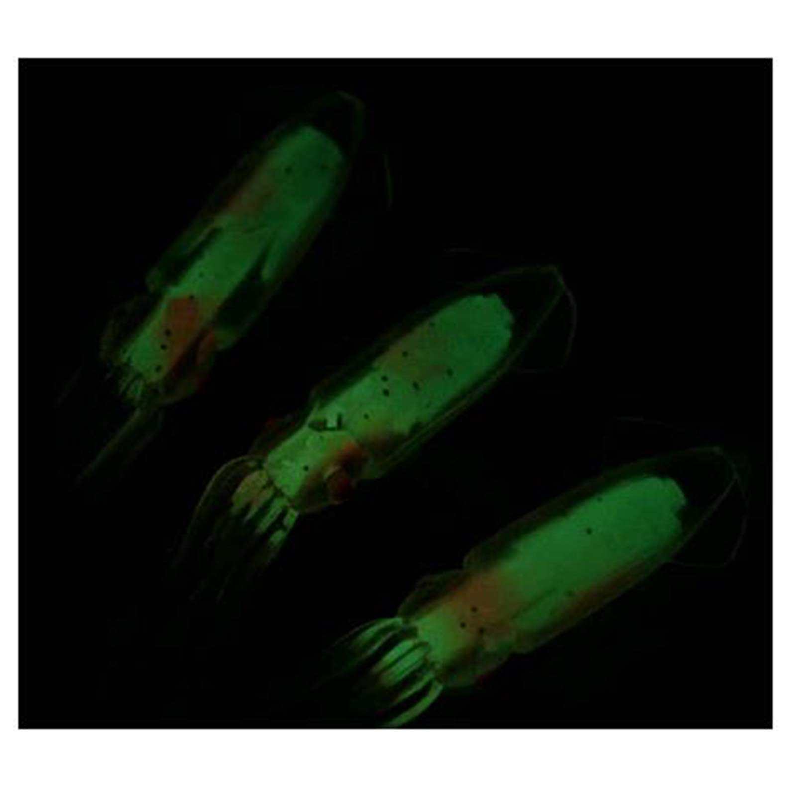 DAOUD 20pcs/lot 15cm Octopus Lures Glow in Dark Luminous Bulb Squid Skirts Soft Trolling Lures Bait Fishing Tackle Saltwater.