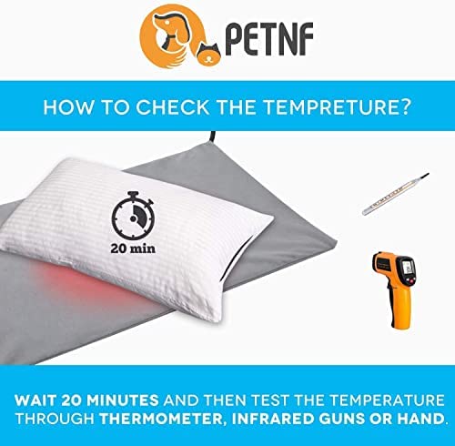 Super Large Dog Heating Pad, Electric Heated Pet Bed with Timer and Temperatures, Waterproof Safety Heated Cat Bed, King Size Heating Pad for Dogs