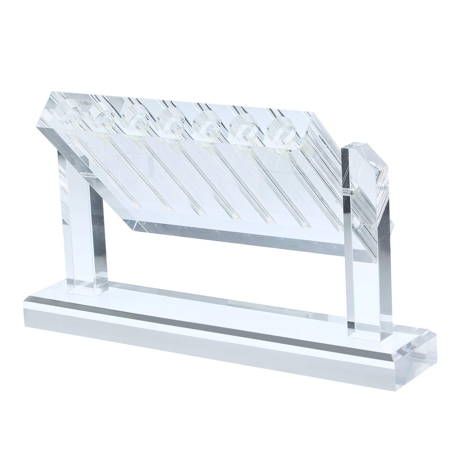 HUIOP Comparator,7 Tubes Automobile Oil Quality Comparator Transmission Oil Viscosity Tester Comparator Transparent Glass Tester Demonstration Stand