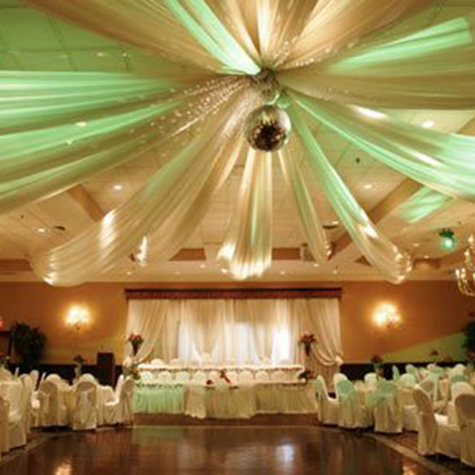 Tableclothsfactory 8 Panel 24" Hoop Ceiling Draping Hardware Kit for Wedding Party Banquet Event - Free Installation Tool Kit