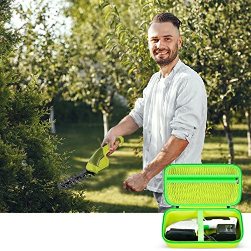 PAIYULE Hedge Trimmer Case Compatible with Sun Joe HJ604C/ for WORKPRO Cordless Grass Shear/Shrubber Handheld Trimmer, Grass Clippers Storage Holder Bag for Battery and Charger(Box Only