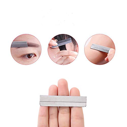 sansheng Razor Blades 100pcs Safety Razor Blade,Single Edge Razor Blade,Straight Edge Barber Razor,Eyebrow Razor for Men and Women