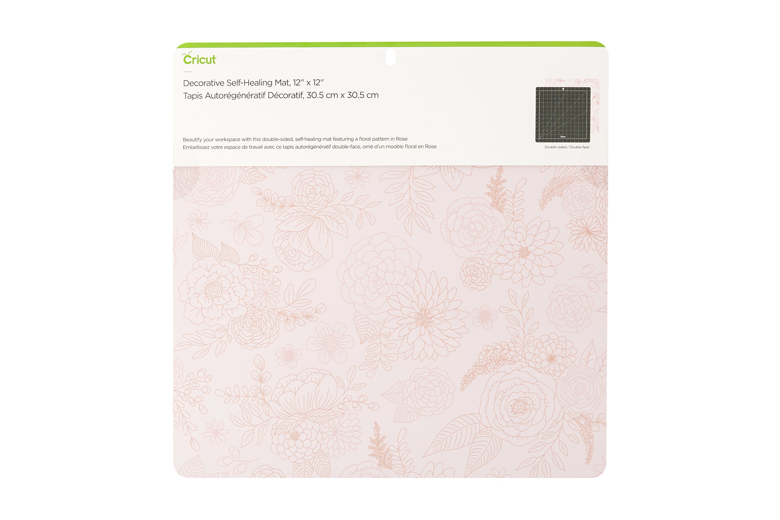 Cricut Self Healing Cutting Mat - Cricut Mat for use with Cricut TrueControl Knife, Rotary Cutter, Craft Knife, Xacto Knife - 12" x 12", Decorative, 2X Healing, Extra-Thick Cricut Cutting Mat, Rose
