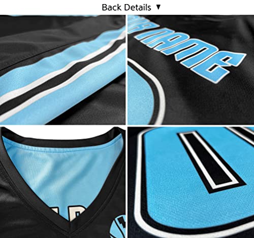 TAND Custom Basketball Jersey Reversible Uniform Add Any Team Name Number Personalized Sports Vest for Men/Boys, Black White, One Size