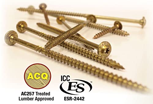 GRK 772691121370 Fasteners-96025 RSS-185 10 by 3-1/8-Inch Structural, 50 Screws per Package-772691121370, Gold, 50 Count