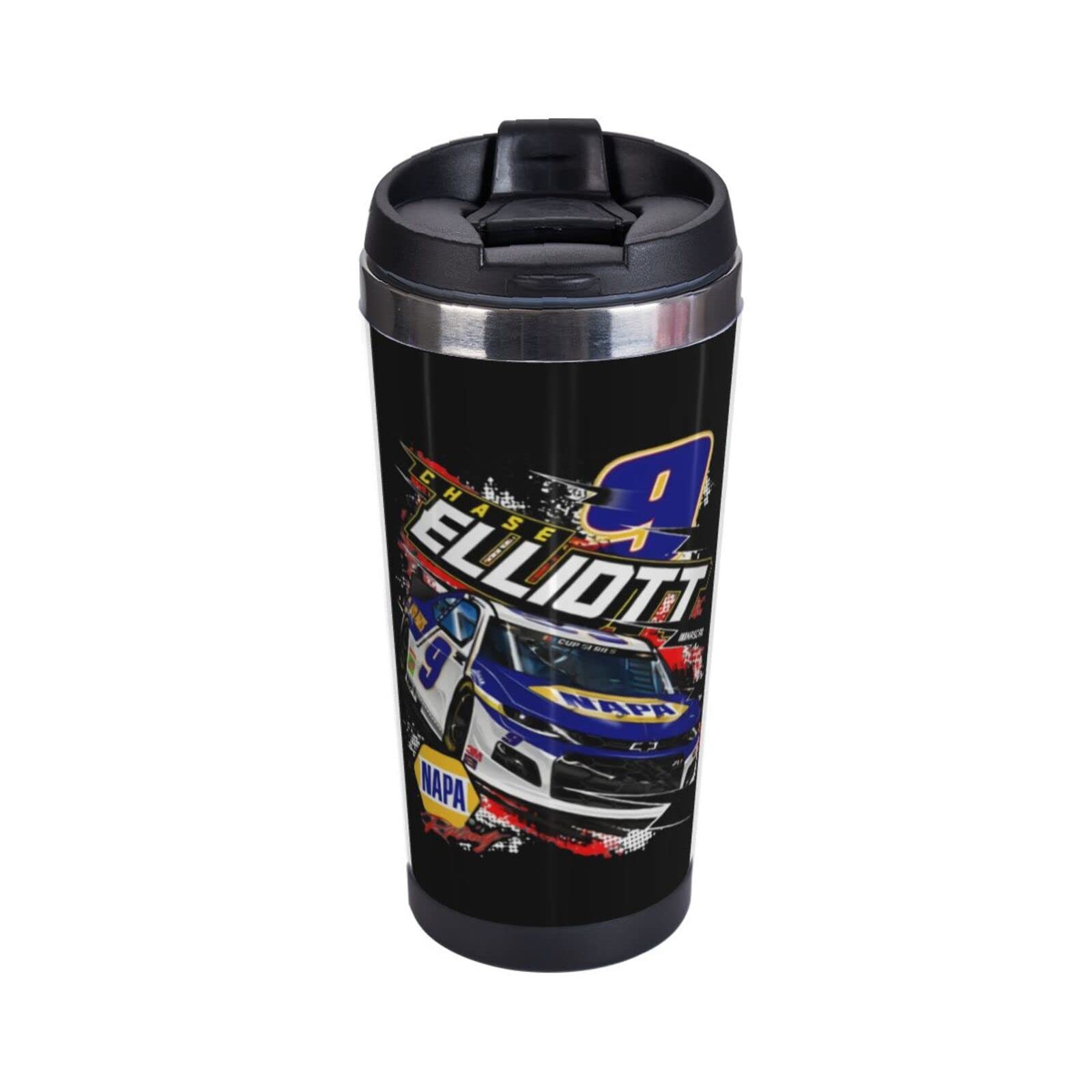 Chase Elliott 9 Portable Coffee Thermos Cup Stainless Steel With Lid Double Wall Insulation Travel Mug Reusable For Outdoor