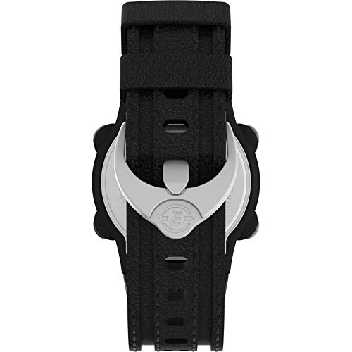 Timex Men's Expedition Digital CAT 39mm Watch – Black Case with Black Fabric & Leather Strap