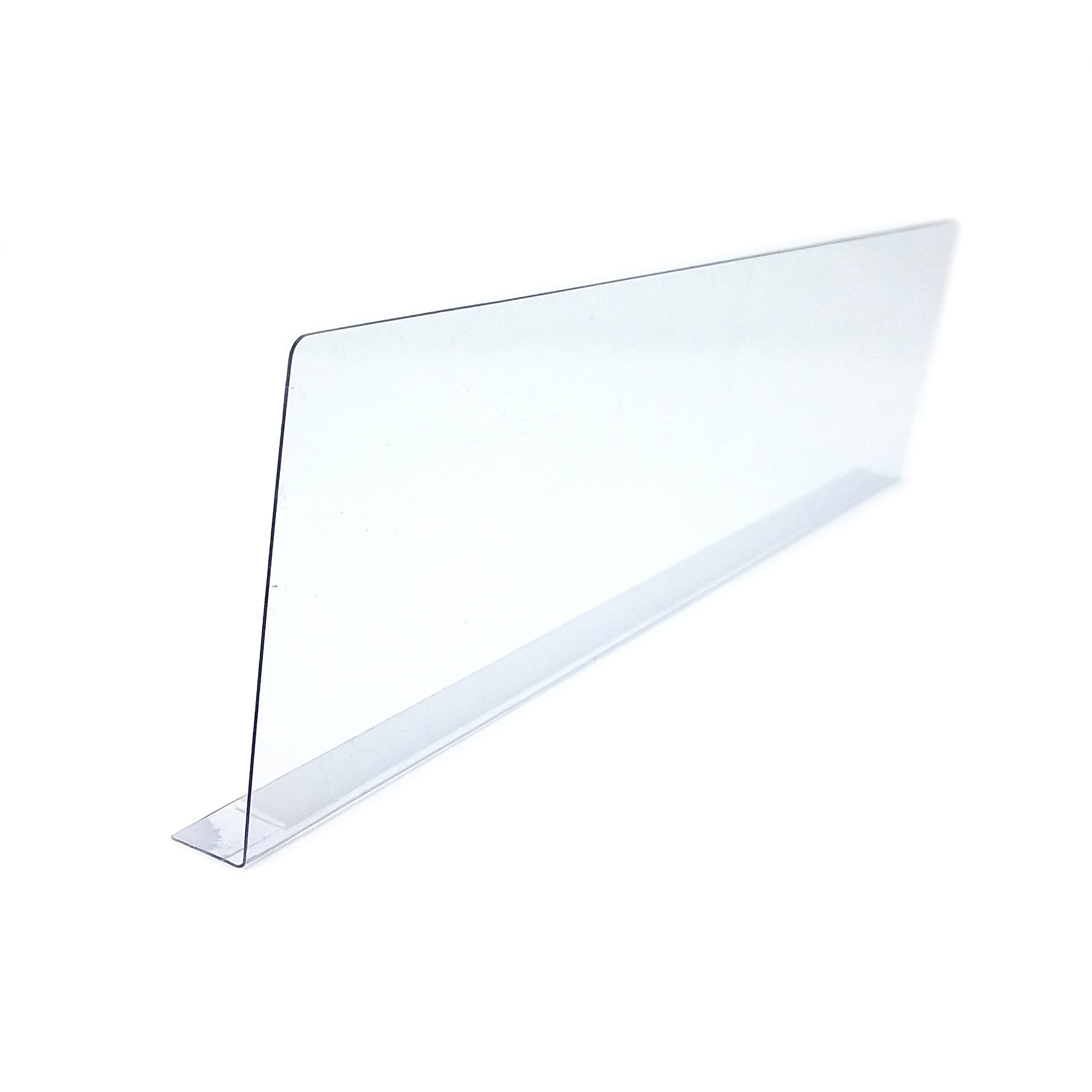 STORE FIXTURES DIRECT 3" H x 12" L Gondola Shelf Divider - Clear Stick On Plastic Shelf Merchandise Dividers with Self Adhesive Tape - 12 Pack