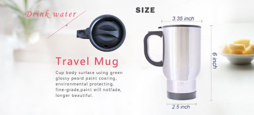 Funny I don't need Google My husband knows everything Stainless Steel Travel Mug Sliver 14 Ounce Coffee/Tea Mug - Personalized Gift For Birthday,Christmas And New Year