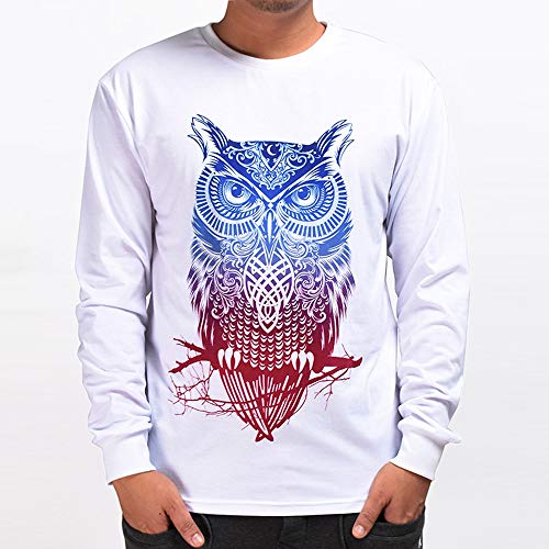 Sweatshirt for Men Thenlian Men's Autumn Casual 3D Print Hip Hop Long Sleeve Pullover Sweatshirt Top Blouse(White, L)