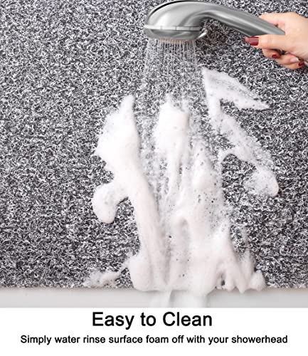 Leotruny PVC Non Slip Square Shower Mat 21 x 21 Inches Shower Floor Mat for Bathroom Textured Surface (C04-Mix Color, 21''X21'')