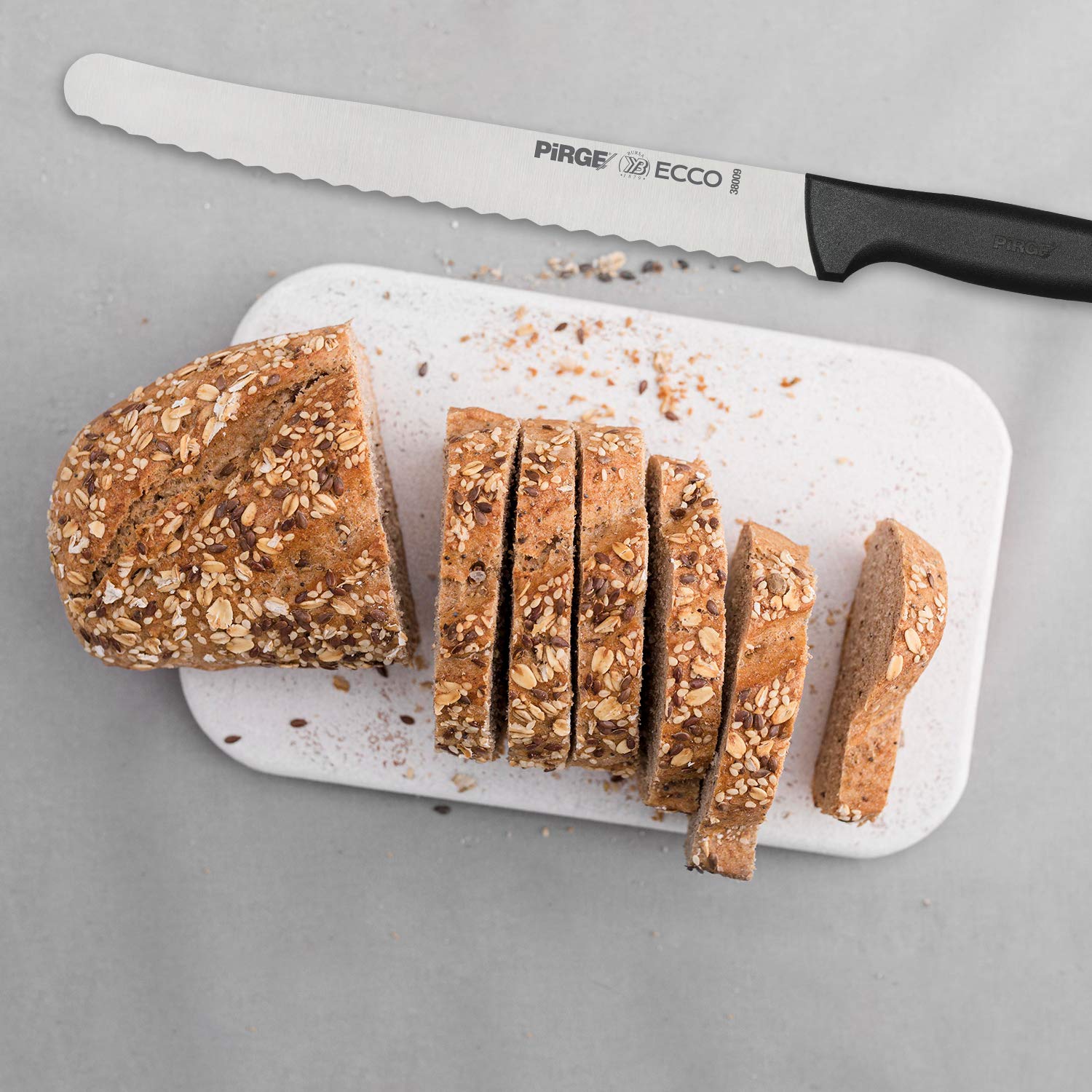 Ecco Bread Knife Large Sharp Stainless Steel Bread Knives Kitchen Knife (8.9" / 22.5cm Wide Bread Knife)