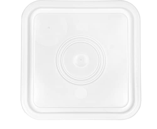 House Naturals 2 Gallon Square Food Grade Bucket Container Pail with Lid Metal Handle (Pack of 3) Made in USA
