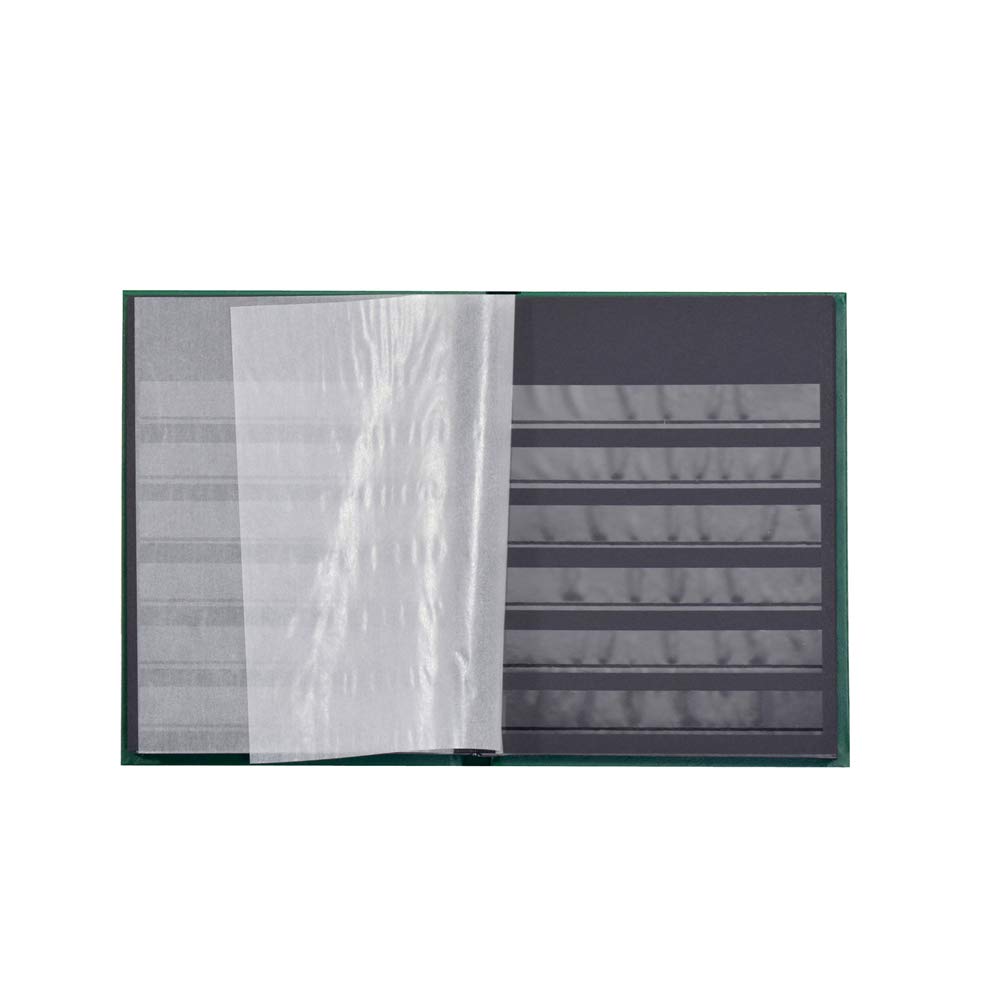 Stamp Album Stockbook by Lighthouse 32-Black Page Stamp Stock book LS2/16 Green (Size: 6 1/2" x 9")