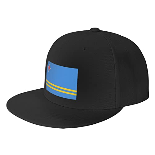 Flag of Aruba Hat Adult Adjustable Baseball Cap Trucker Hats Black