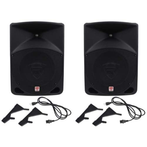 Rockville Pair Power Gig RPG10 10" Powered Active 1200 Watt 2-Way DJ PA Speakers