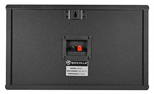 Rockville Pair 8" 3-Way 800 Watt Karaoke/Pro Speakers+Wall Brackets/MDF (KPS80), Black