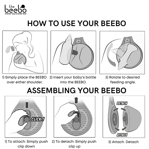 The Beebo Hands Free Baby Bottle Holder, Upgraded β New and Improved, Teal β Suitable for Most Bottle Sizes, Enhance Feeding Time for Parents and Caregivers| Anti Slip