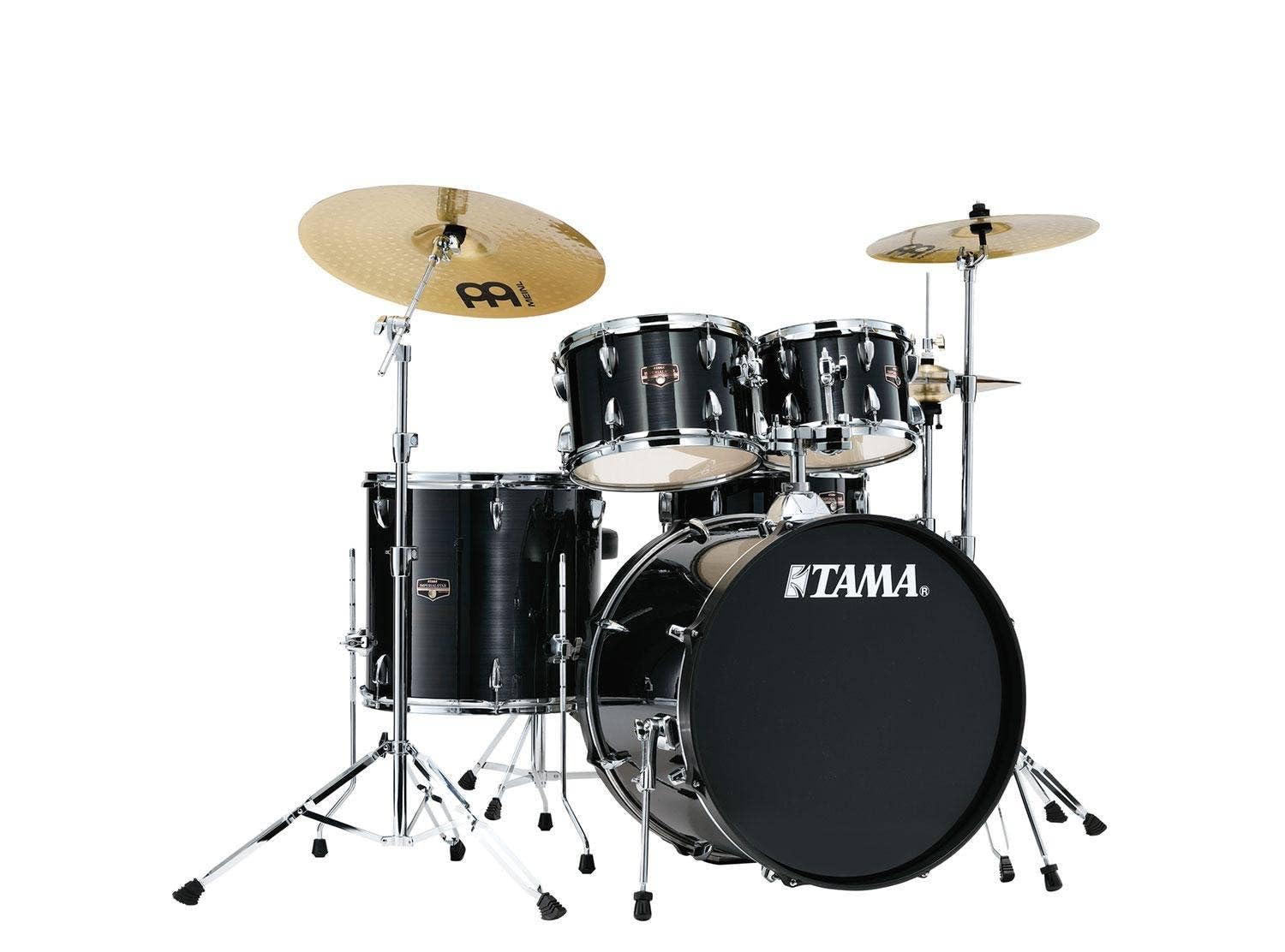 Tama Imperialstar 5-Piece Kit with Meinl HCS Cymbals (Carton A, Hairline Black) Bundle with Tama Imperialstar 5-Piece Kit with Meinl HCS Cymbals (Carton B, Hairline Black) (2 Items)
