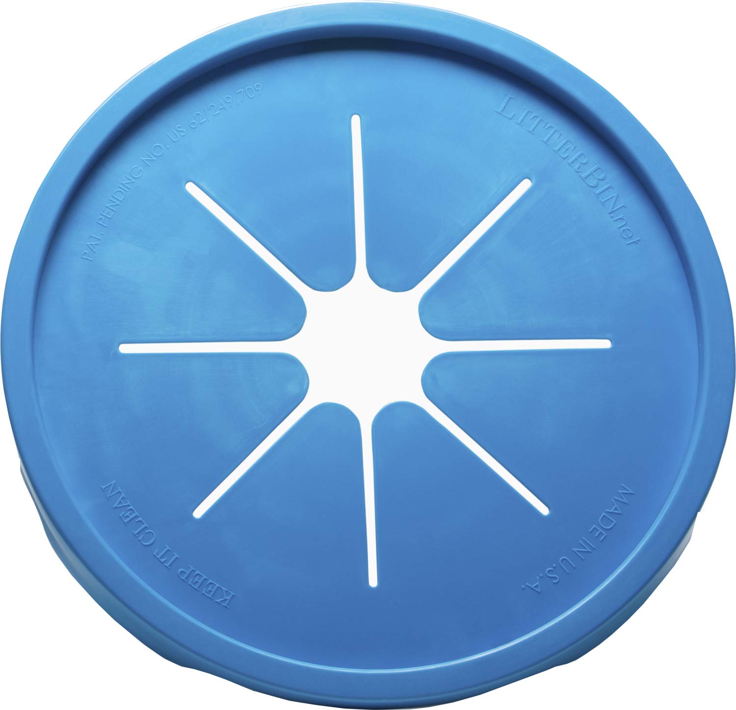 LitterBin Bucket Trash Lid - Blue