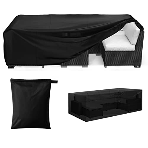 Patio Furniture Covers, Waterproof Outdoor Furniture Cover, Outside Table Chair and Sofa Covers, Heavy Duty 460D Oxford Cloth, 108 Inches L x 82 Inches W x 28 Inches H
