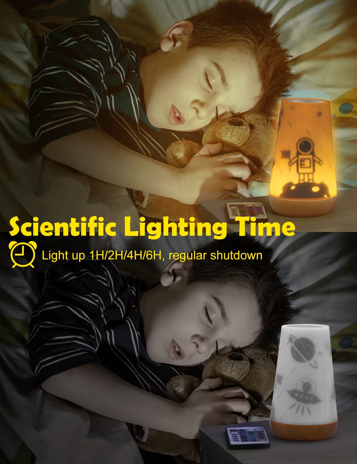 Mostof Space Astronaut Touch Night Light with Remote for Girls Baby Kids Bedroom (Spaceman)