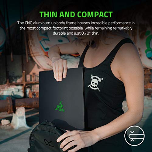 Razer Blade 15 Base Gaming Laptop 2021: Intel Core i7-10750H 6 Core, NVIDIA GeForce RTX 3070, 15.6" FHD 1080p 144Hz, 16GB, 512GB SSD - CNC Aluminum - Chroma RGB Lighting - Thunderbolt 3