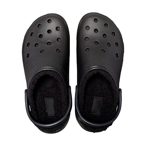 Crocs Women's Classic Platform Lined Clogs, Black, numeric_8