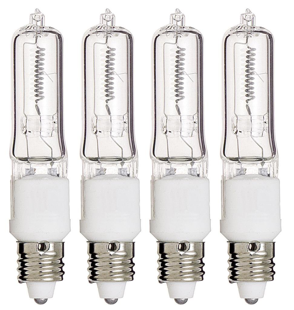 KOR (4 Pack) Q150CL/MC - 150 Watt JD T4 E11 Mini Candelabra Base 120V Clear Light Bulbs