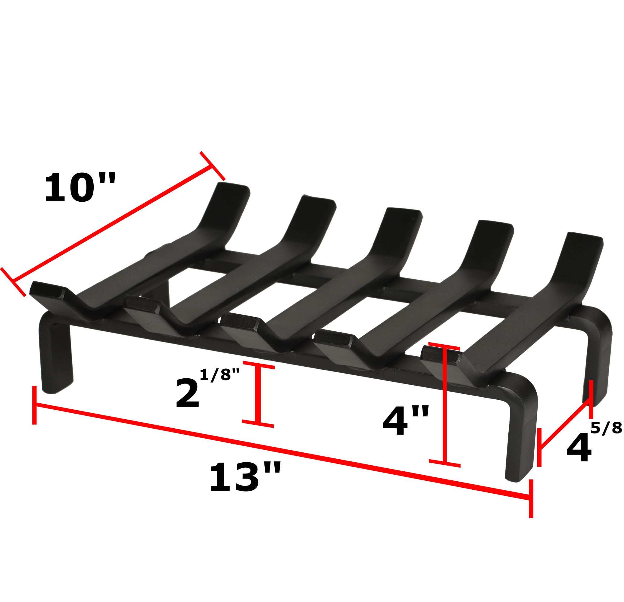 SteelFreak Heavy Duty 13 x 10 Inch Steel Grate for Wood Stove & Fireplace - Made in The USA