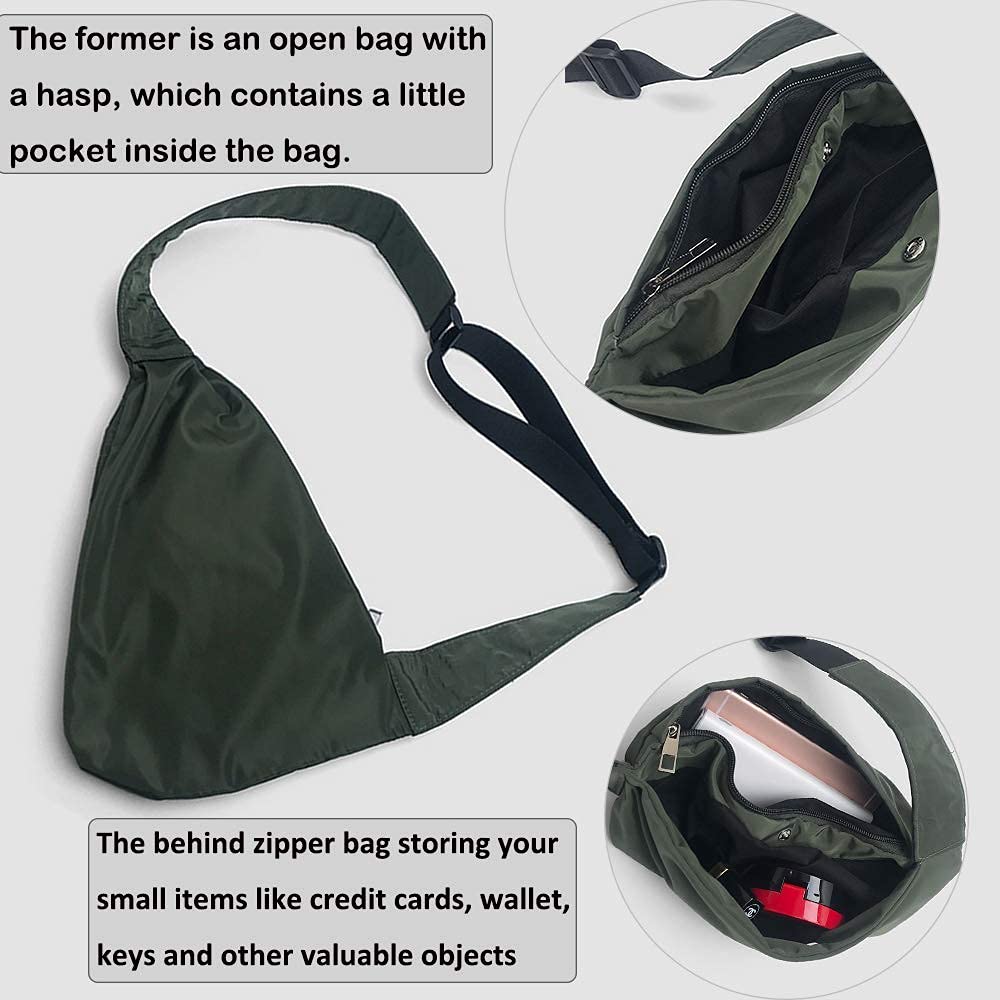 Croogo Anti-Theft Shoulder Backpack Sling Chest Bags One Strap Daypack Waterproof Crossbody Bag,Beige