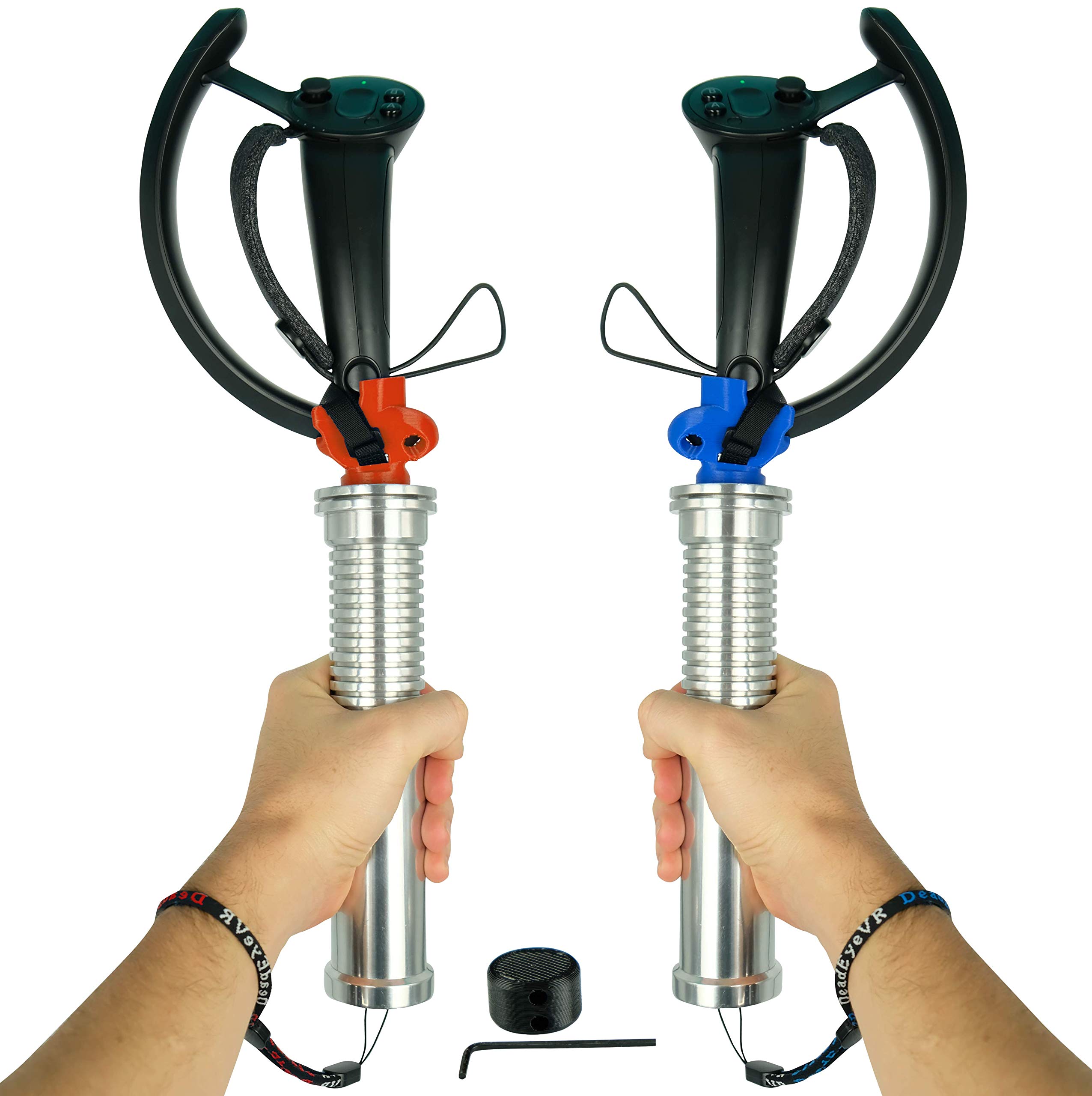 DeadEyeVR MasterSabers - CNC'd Aluminum Saber Handle Hilts for Beat Saber with Double Dual Adapter - Index
