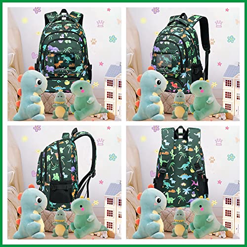 HotAdsFW Dinosaur Backpacks Elementary Toddler Backpack for Boys Kids School Bag Bookbag for Kindergarten Primary School with Multi Pockets Padded Shoulder Strap