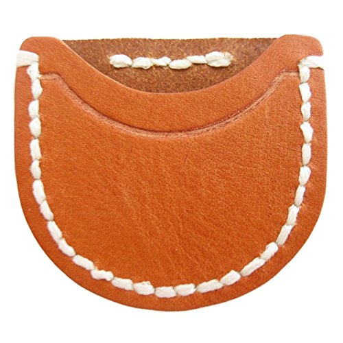 Tan 1 3/4" Challenge Coin Protective Pouch/Sleeve, Genuine Leather, 100% Hand Made