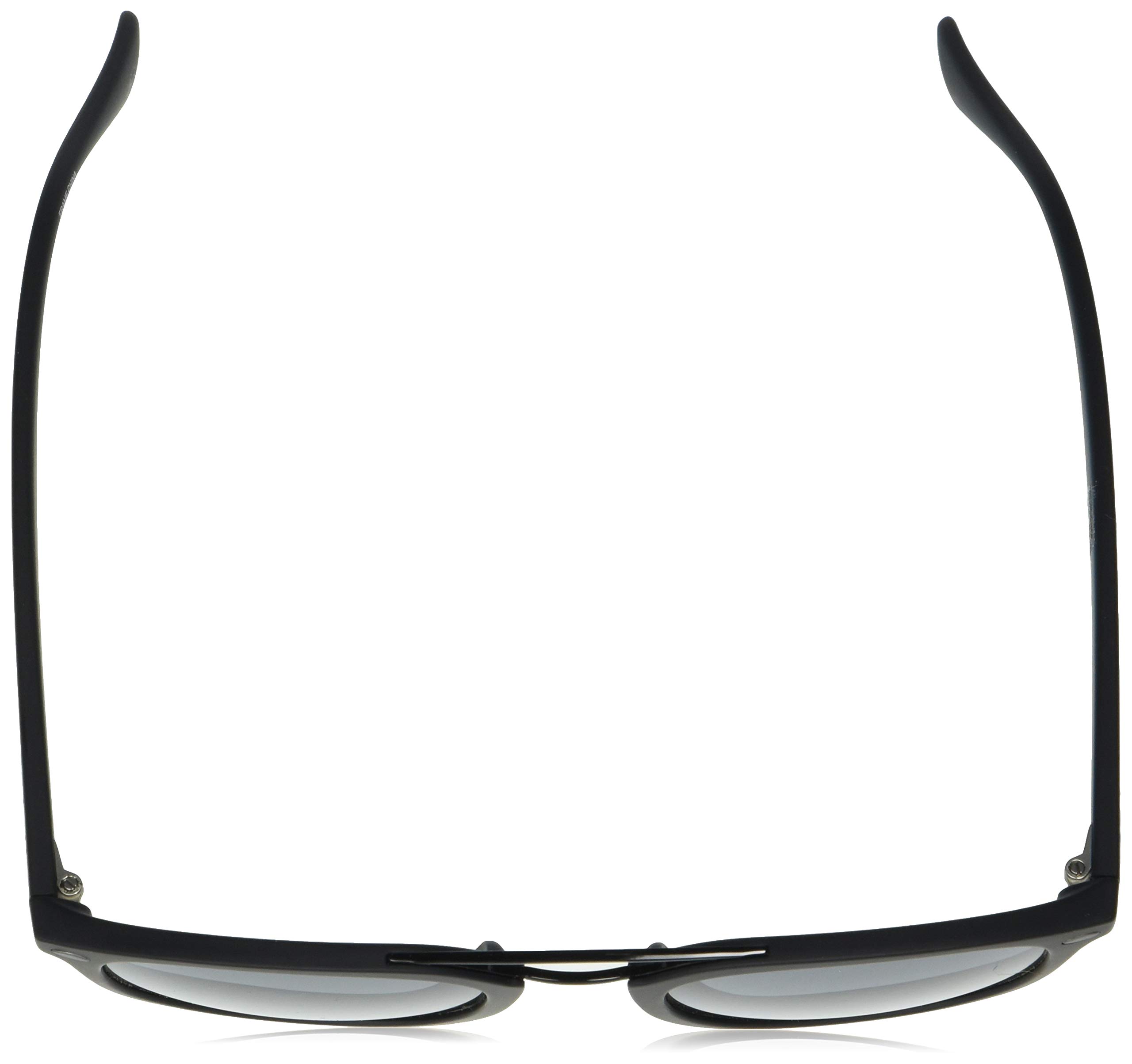 Columbia Firecamp Round Sunglasses, Matte Black/Smoke Polarized, 52 mm