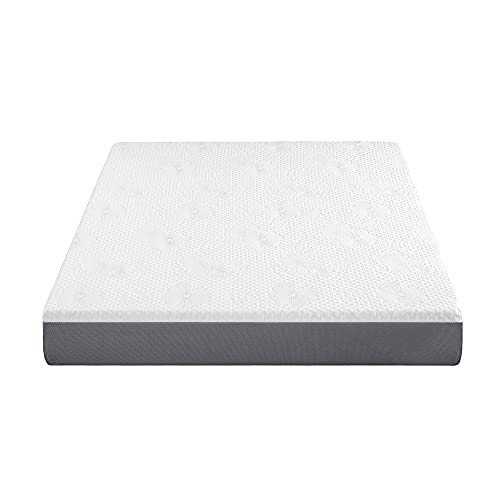Olee Sleep 9 Inch Ventilated Gel Infused Memory Foam Mattress, CertiPUR-US® Certified, Gray, King