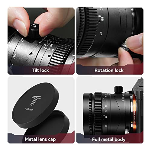 TTartisan 50mm F1.4 Tilt Lens, Compatible with Full-Frame Sony E-Mount Mirrorless Cameras Alpha a7 a7II a7III a7R a7RII a7RIII a7RIV a7S a7SII a9 a7C