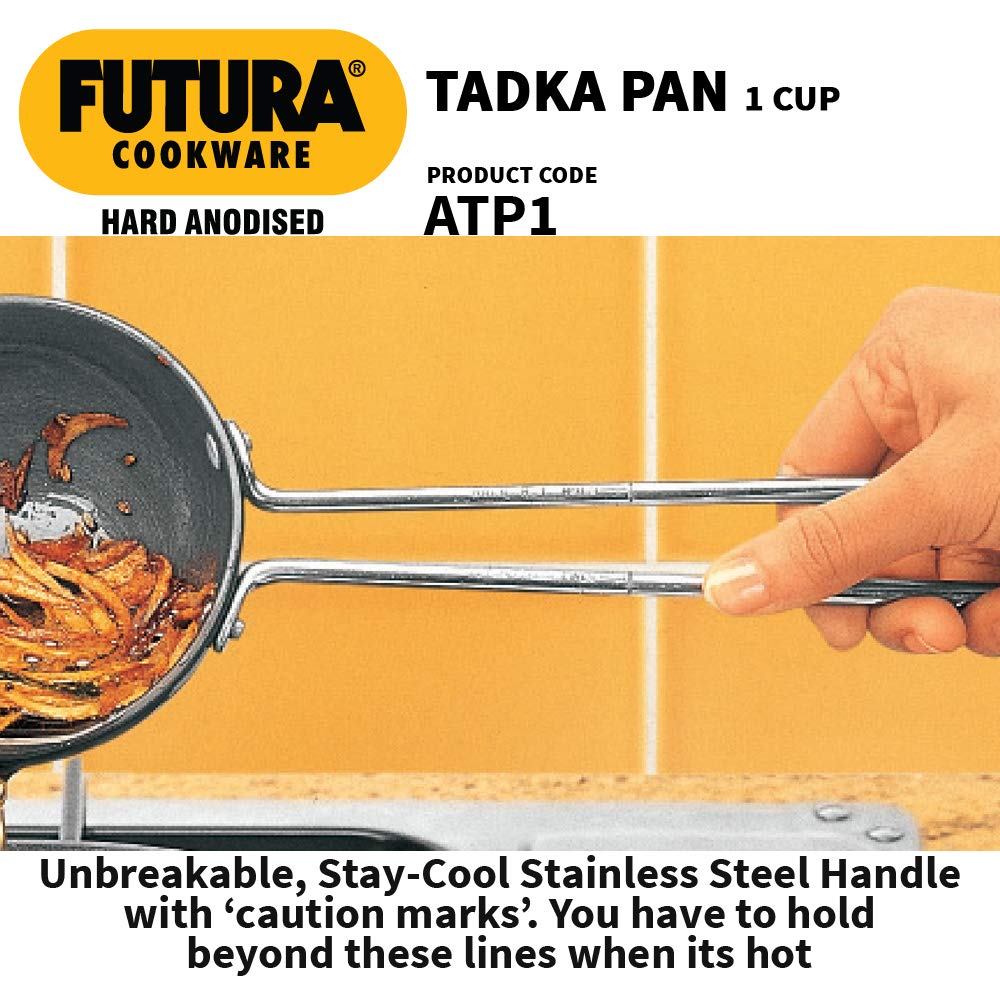 Futura Anodised Heating Pan, 1 Cup, Black