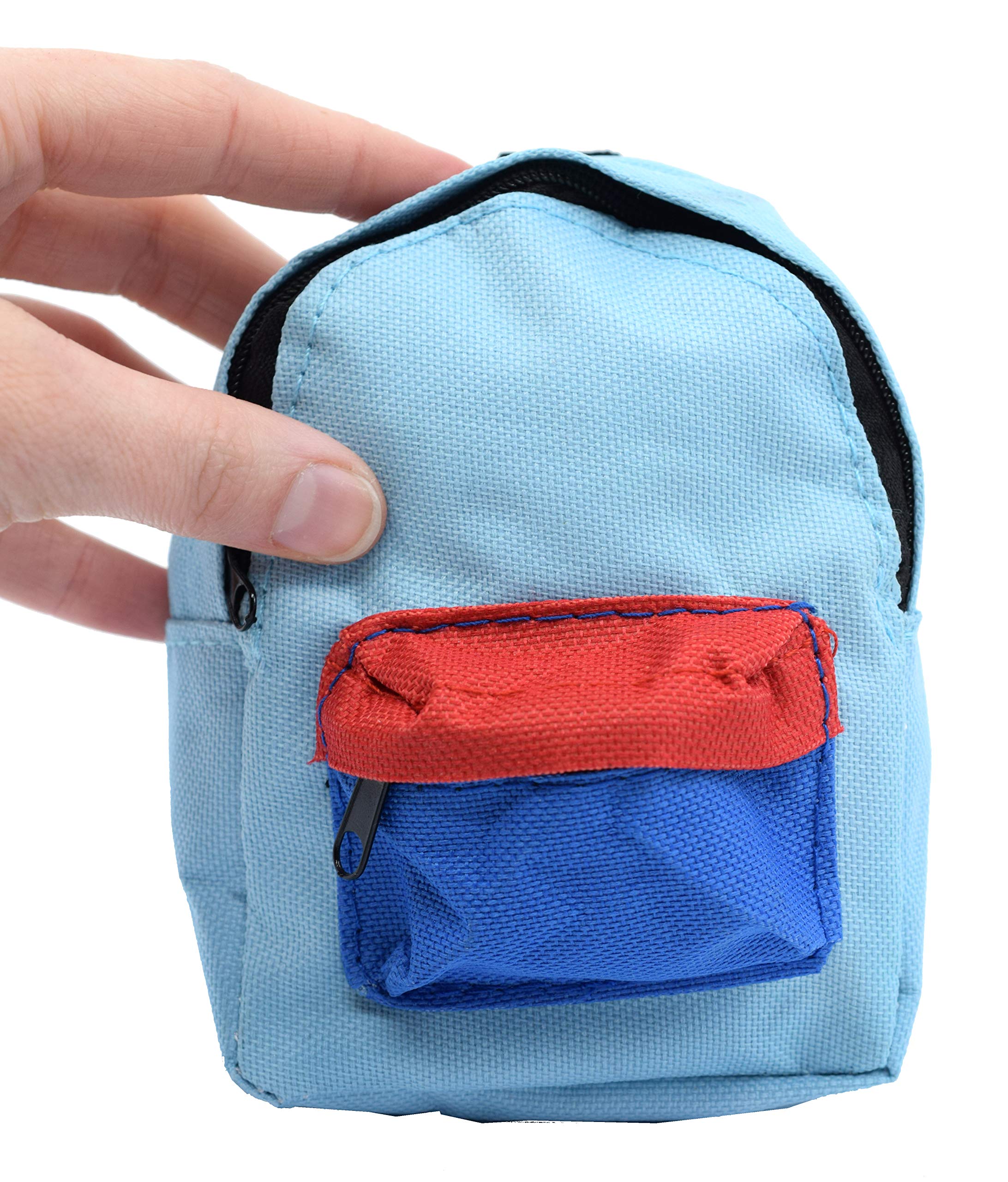 Teak Tuning Fingerboard Backpack Case, Blue - 5" x 3.75" - Miniature Canvas Bag for Tuning Travel & Storage