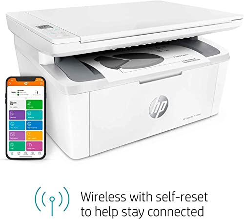 HP Laserjet MFP M140we Wireless All-in-One Monochrome Laser Printer for Home Office, White - Print Copy Scan - 21ppm, 600 x 600 dpi, and Bonus 6 Months Instant Ink, Cbmou Printer_Cable