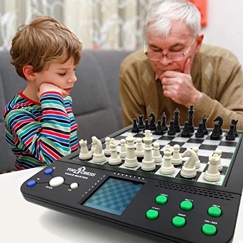 Top 1 Chess ππΉπ²π°ππΏπΌπ»πΆπ° ππ΅π²ππ π¦π²π | Chess Sets for Adults | Chess Set for Kids | Voice Chess Computer Teaching System | Chess Strategy Beginners Improving Learning Board Game
