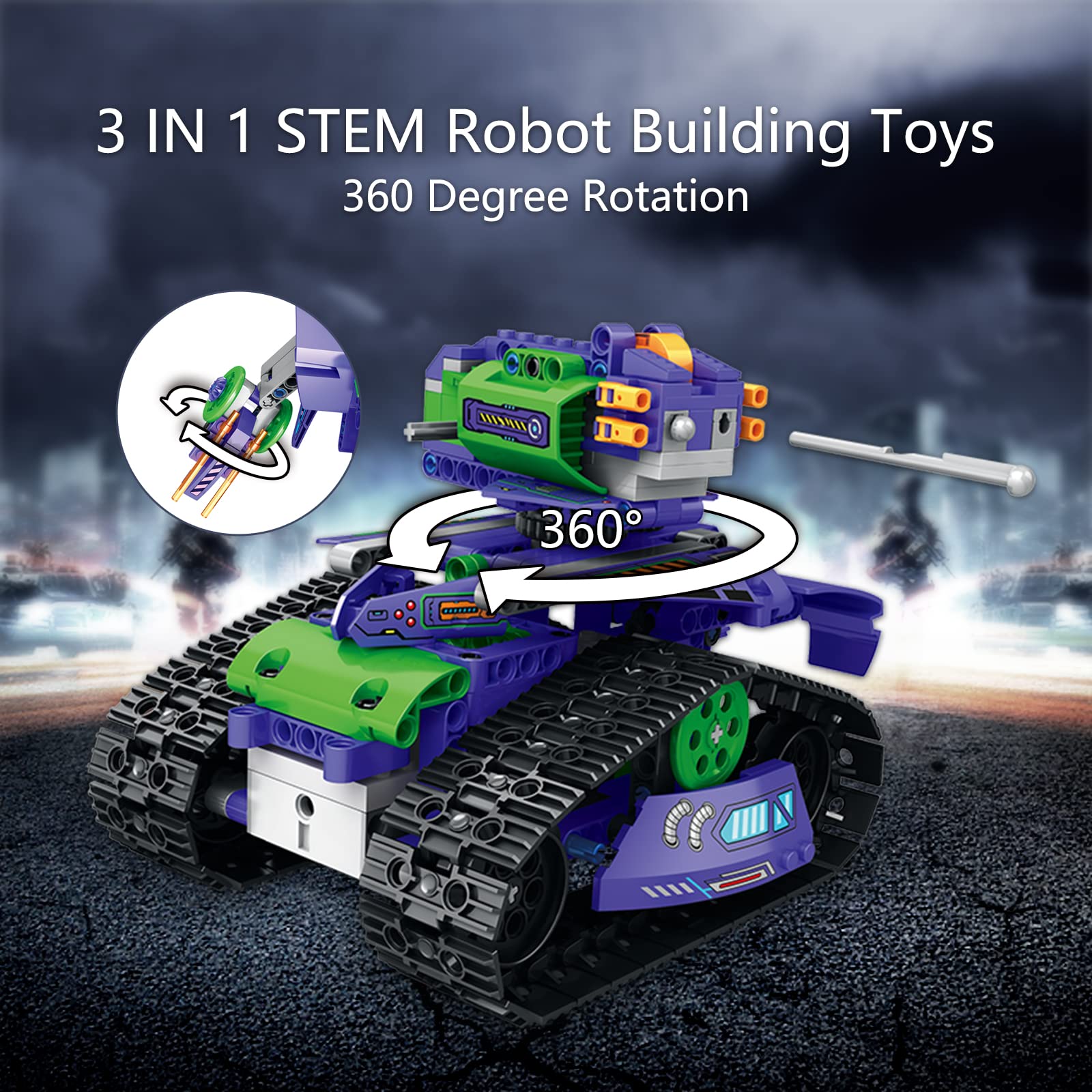 flycites Remote Control Building Kit, 3-in-1 STEM Projects Building Sets Robot Toys, APP & Remote Control Samurai,Programmable Science Learning Kit Birthday Gifts for Boys and Girls