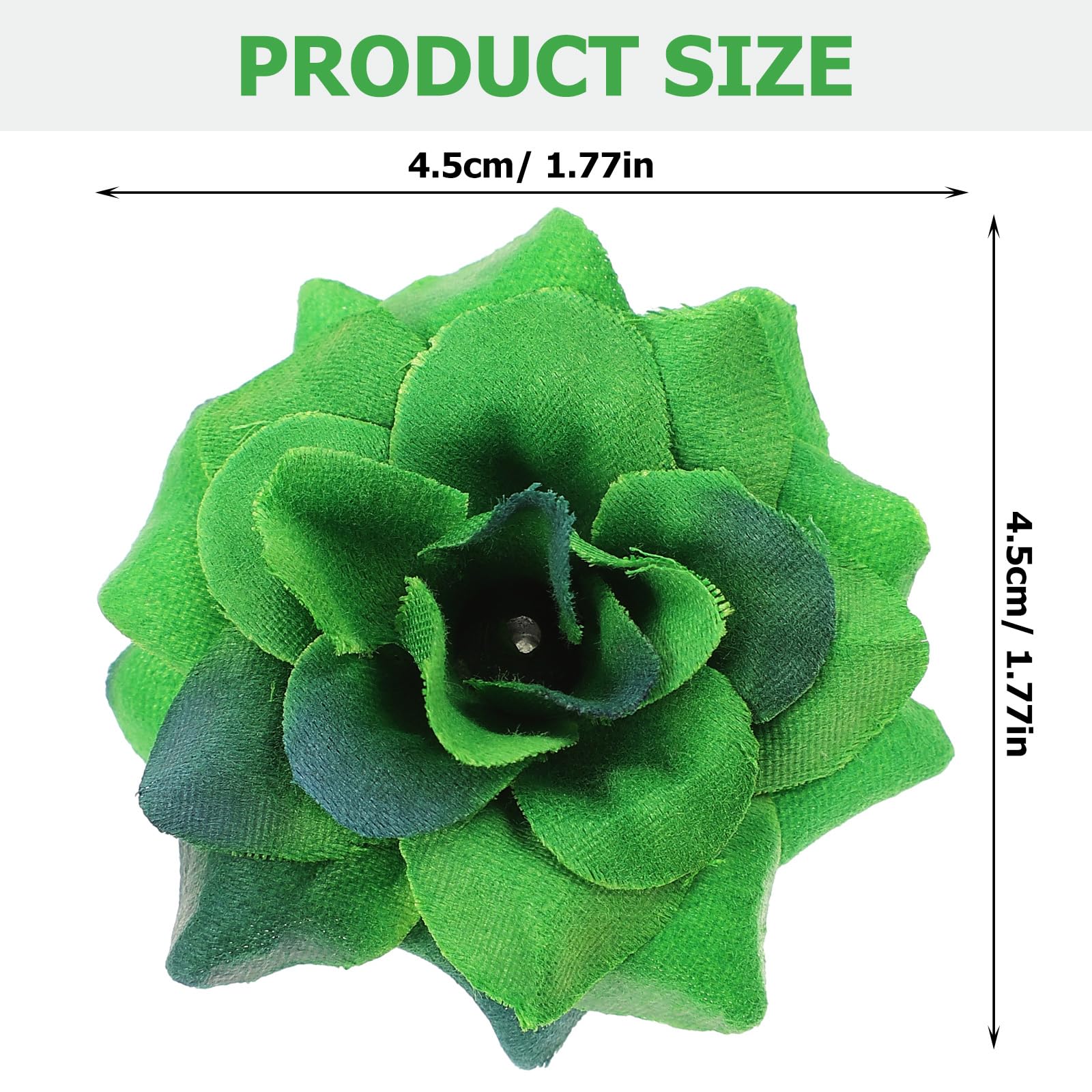 ULTNICE Artificial Faux Flower Heads Home Garden Party Decor 50pcs(Dark Green)