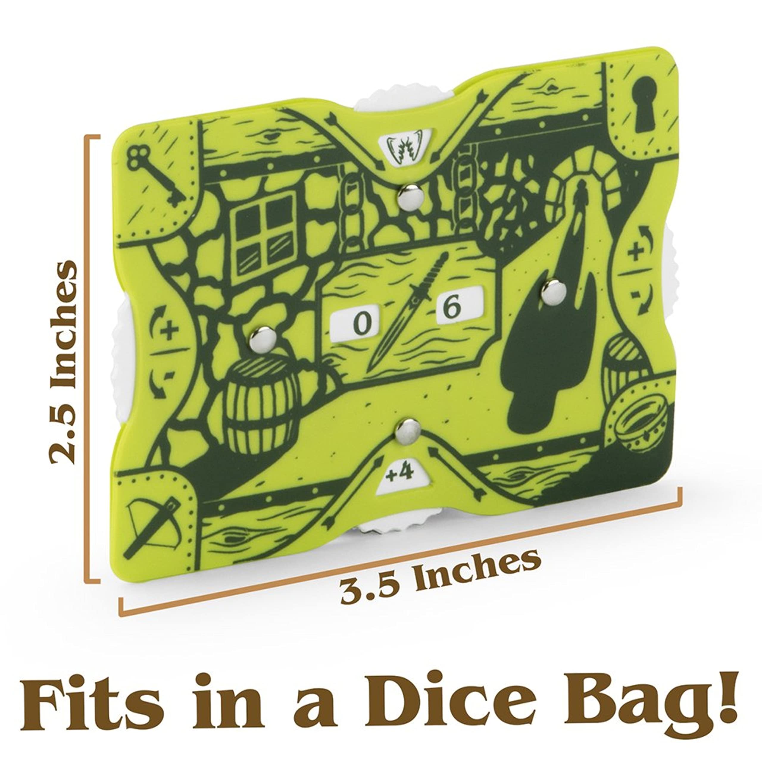 Stratagem 5-pack Pocket Health Trackers, Track Character HP, Bonuses, and Conditions for Tabletop Role-playing Games, Fits in a Dice Bag